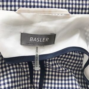 Basler | Jackets & Coats | Basler Checkered Blazer White Navy | Poshmark